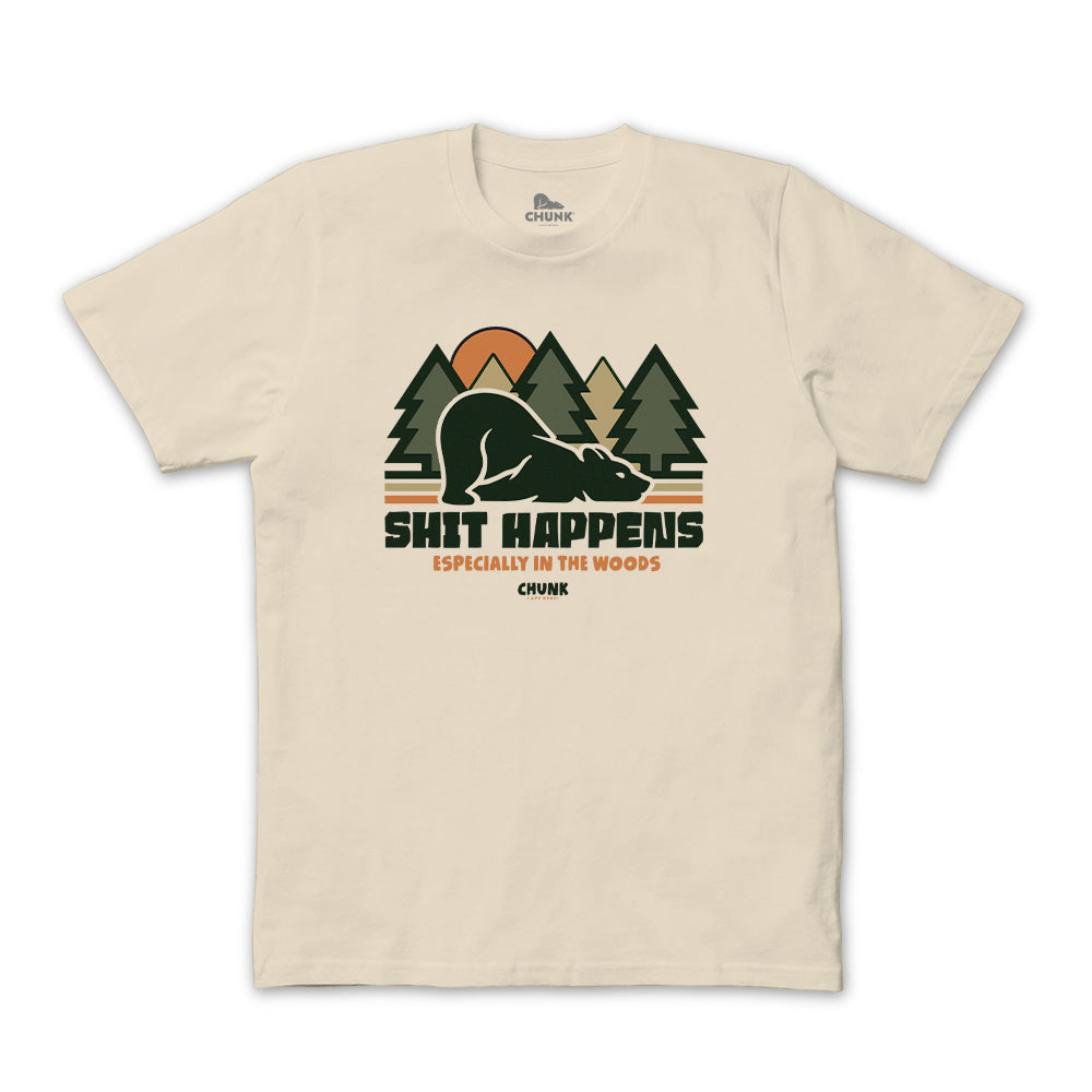 Shit Happens Light Beige T-Shirt – Chunk Clothing